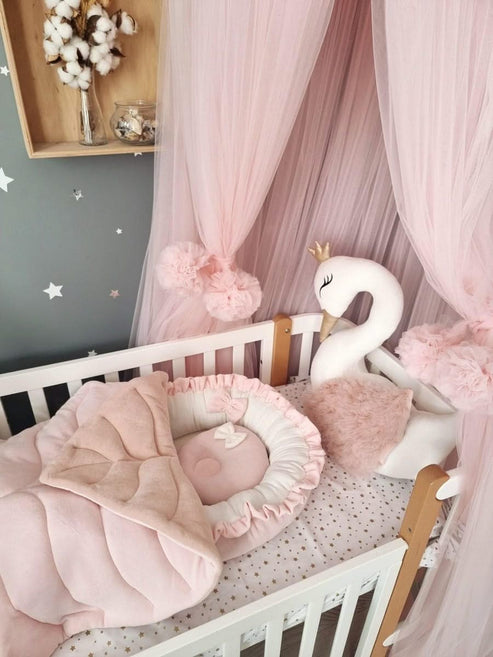Personalized baby crib bedding set for girl – KariStudio
