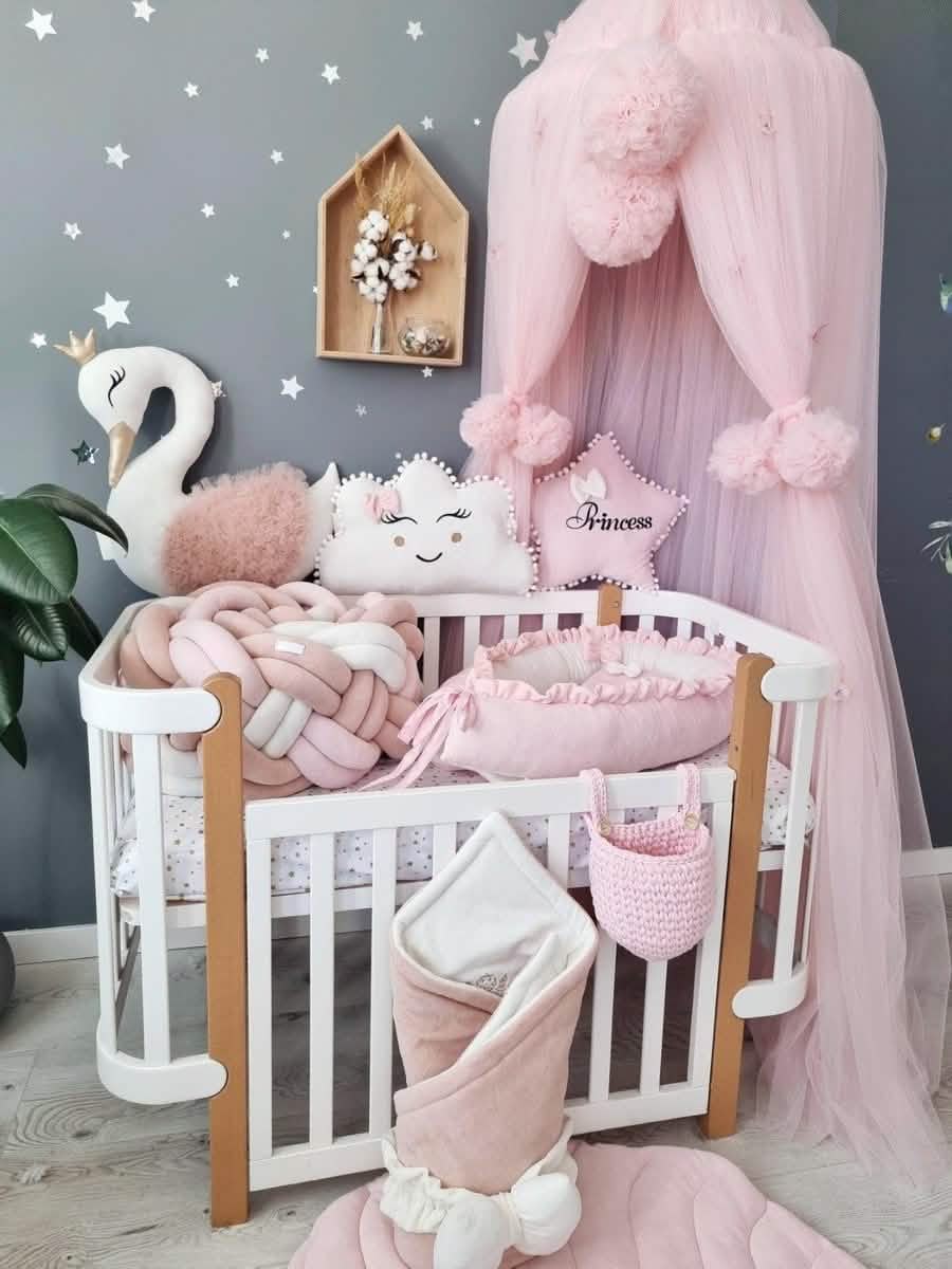 Personalized baby crib bedding set for girl – KariStudio
