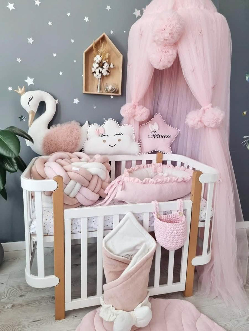 Personalized baby crib bedding set for girl