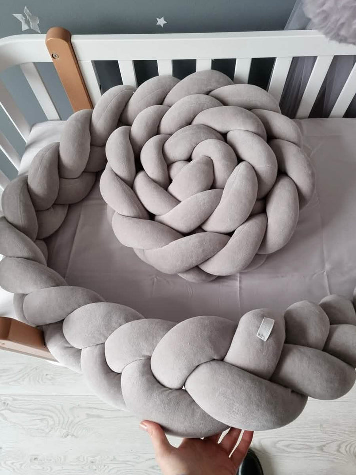 Crib Bumper – Soft Braided Crib Bumper for Baby Cribs