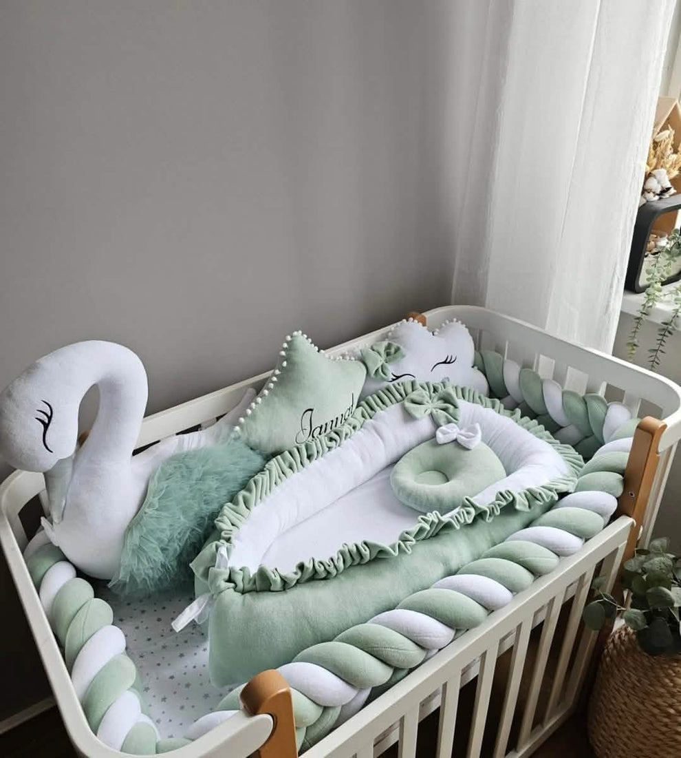 Personalized baby bedding set baby blue – KariStudio