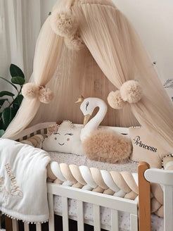 Beige Creamy Baby Bedding Set - Princess Swan, Star & Cloud | KariStudio