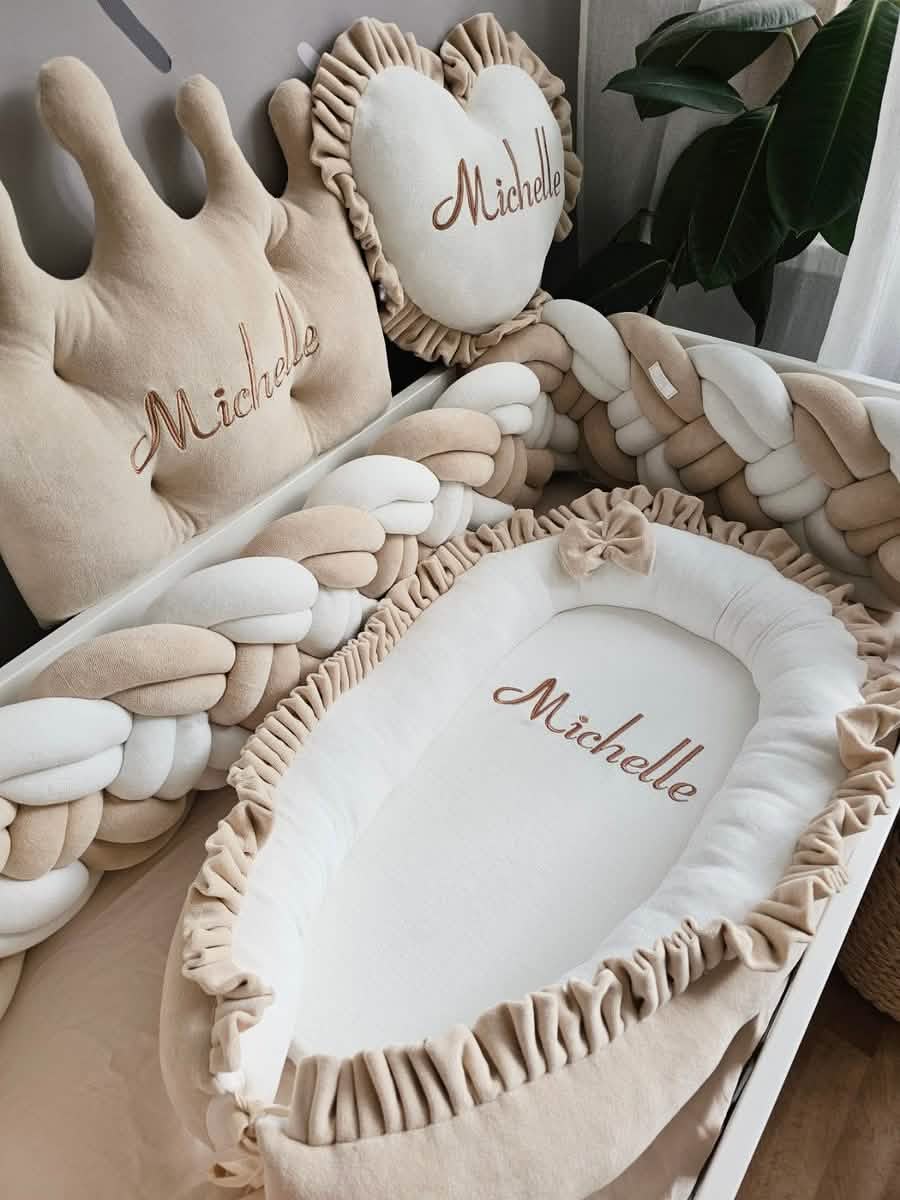 Baby nest with baby name blue – KariStudio