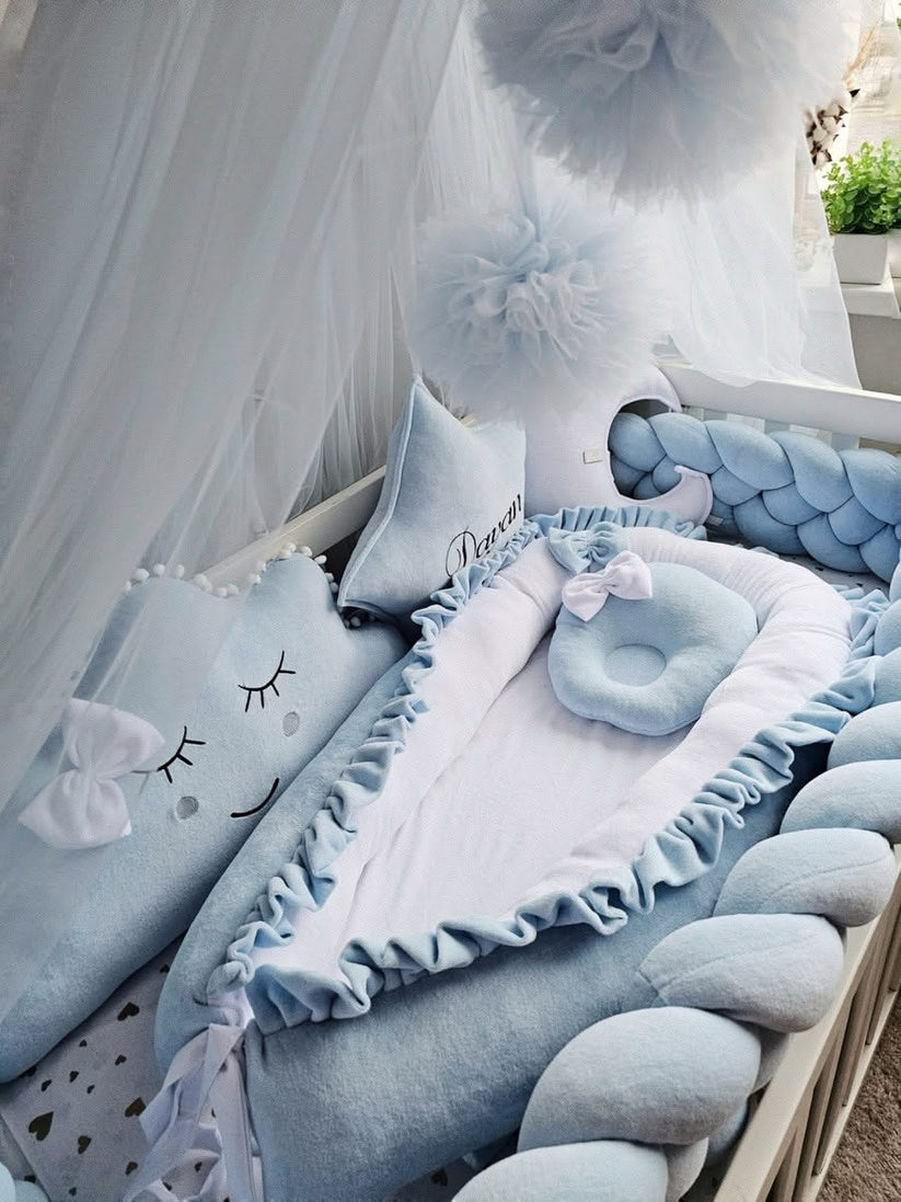 Blue baby bedding crib set for boy – KariStudio